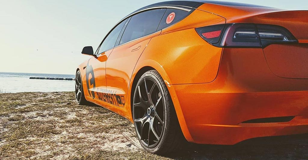 Meet 'Stormbreaker', the Orange-wrapped Tesla Model 3 - Tesla Oracle