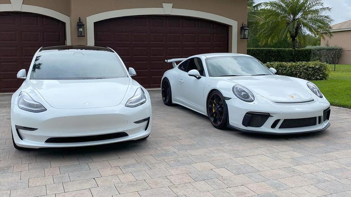 Nimble Model 3 Performance defeats Porsche 911 GT3 in autocross racing ...