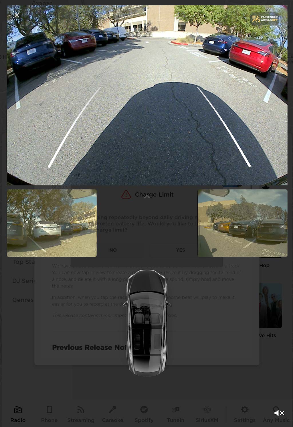 Tesla adds side camera feeds when backing up the car, cabin camera ...