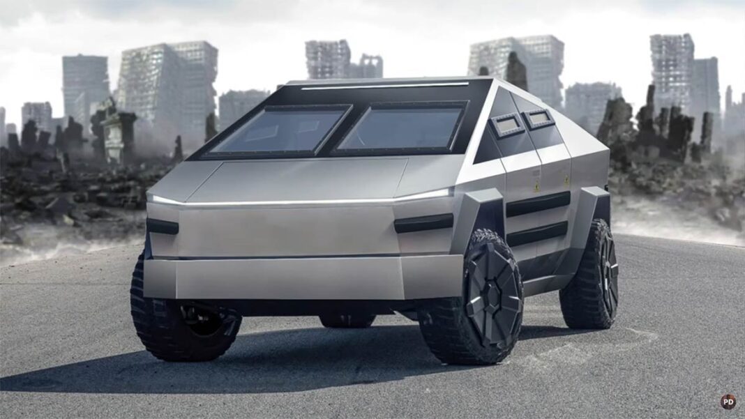 Artist imagines Apocalypse era civilian and military Cybertrucks ...