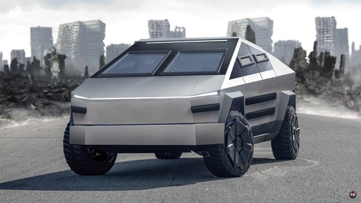 Artist imagines Apocalypse era civilian and military Cybertrucks ...