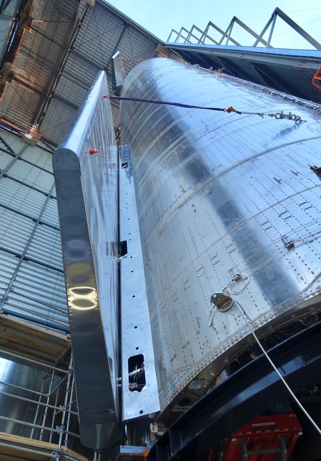 Elon Musk and the SpaceX team inspects the remains of Starship SN8 ...