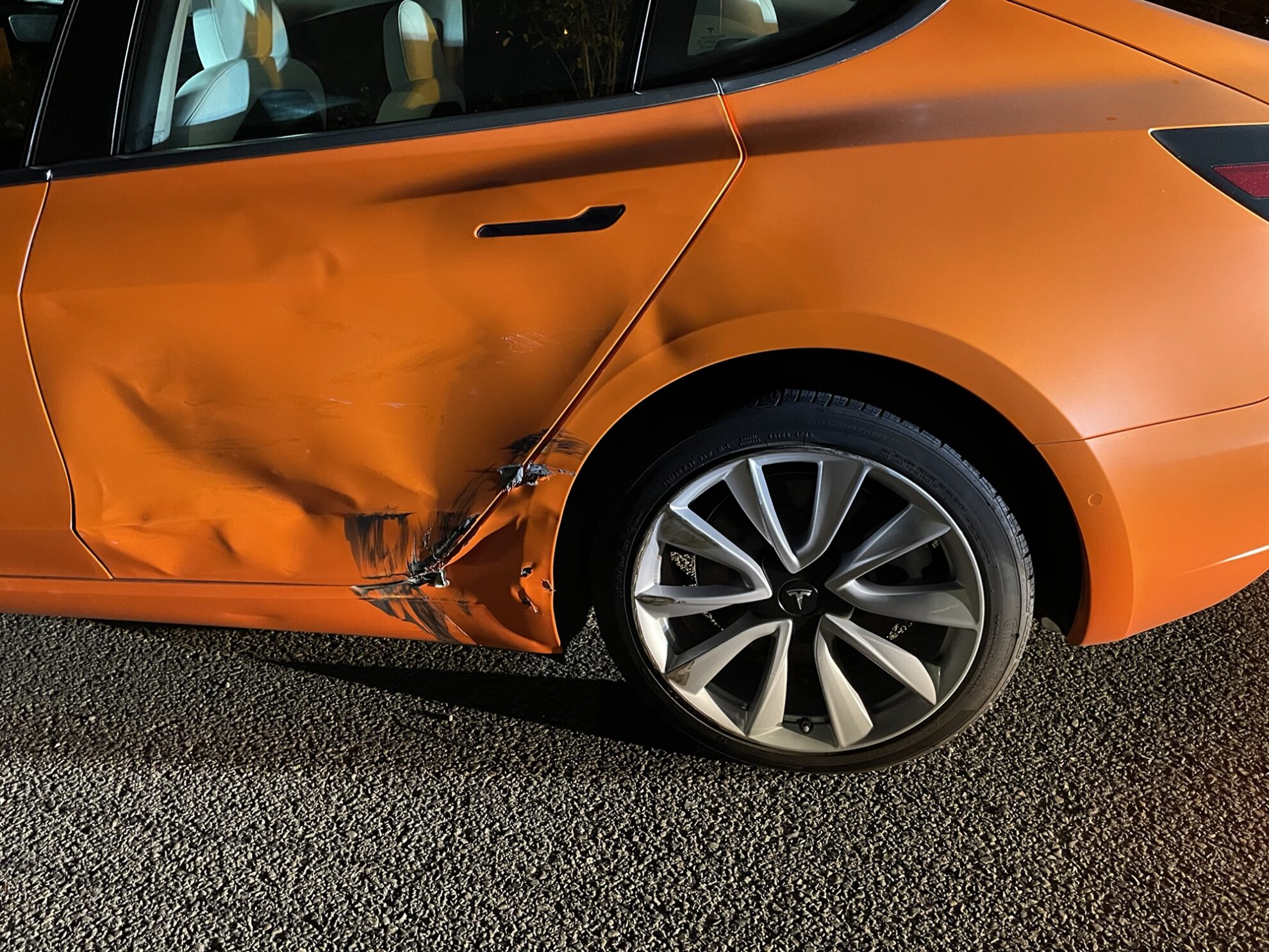 An out of control Nissan hits a Model 3 — but it's hard to spin a Tesla ...