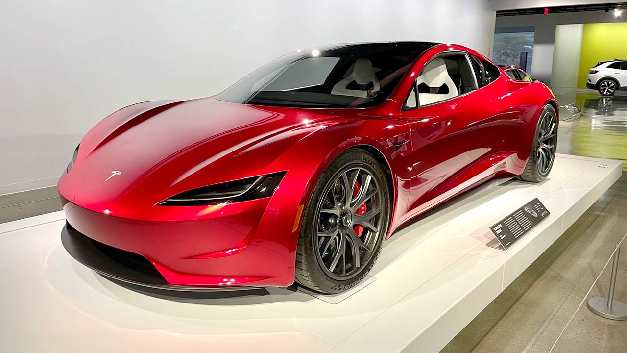 Tesla's Next-gen Roadster is on display at the Petersen Auto Museum ...