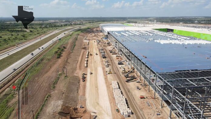 Tesa is expanding roads at Gigafactory Texas (videos) - Tesla Oracle
