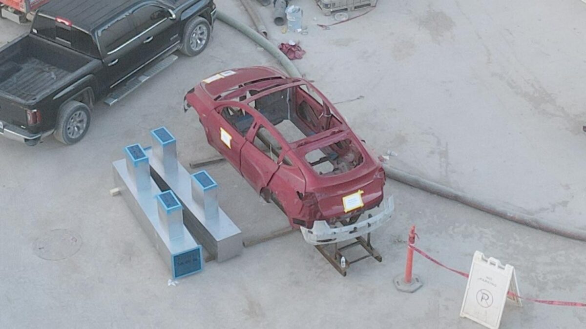 Tesla Model Y body frame with space for structural battery spotted at ...