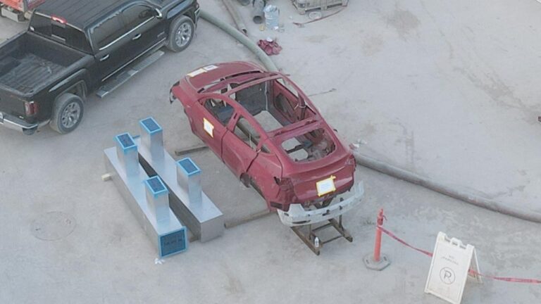 Tesla Model Y body frame with space for structural battery spotted at ...