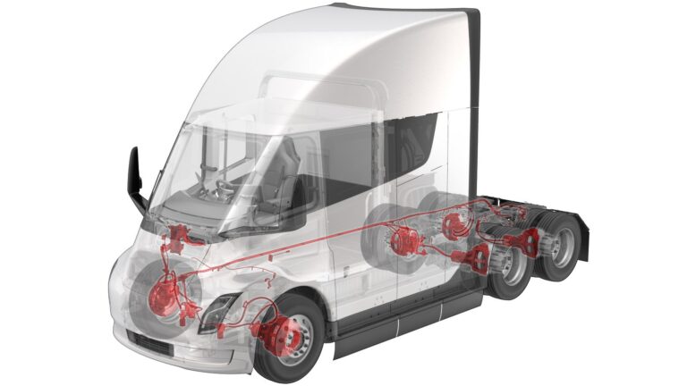 Tesla Semi parts catalog diagrams show its huge battery pack, other ...