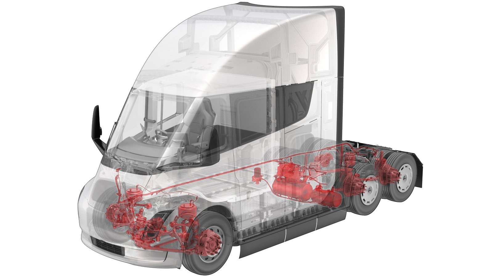 Tesla Semi parts catalog diagrams show its huge battery pack, other ...