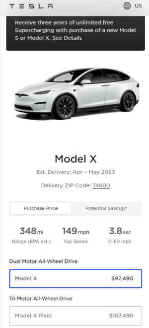 Tesla offers 3 years of free Supercharging with the purchase of a Model ...