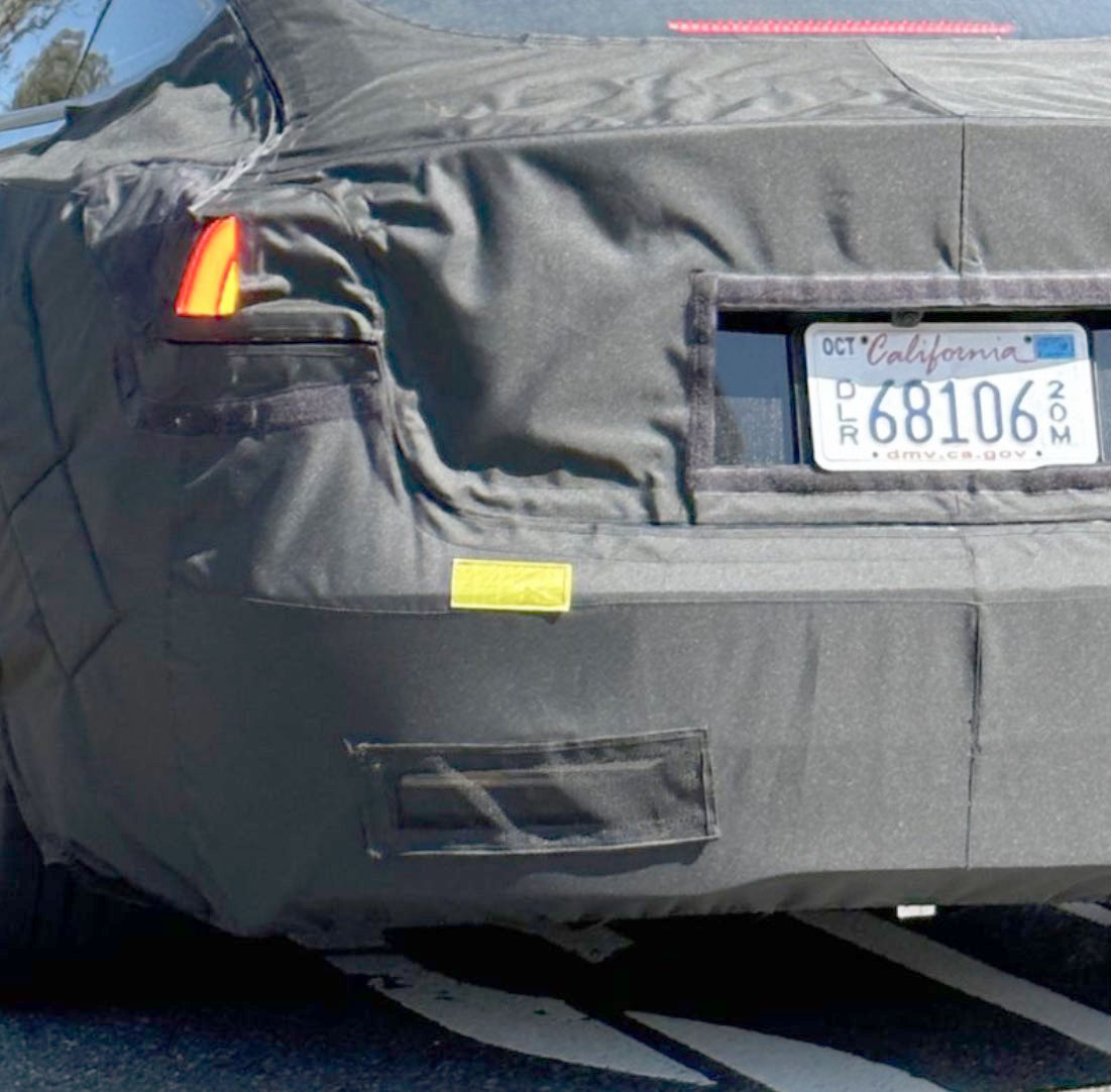 This is how the rear fascia of the Tesla Model 3 Project Highland could ...