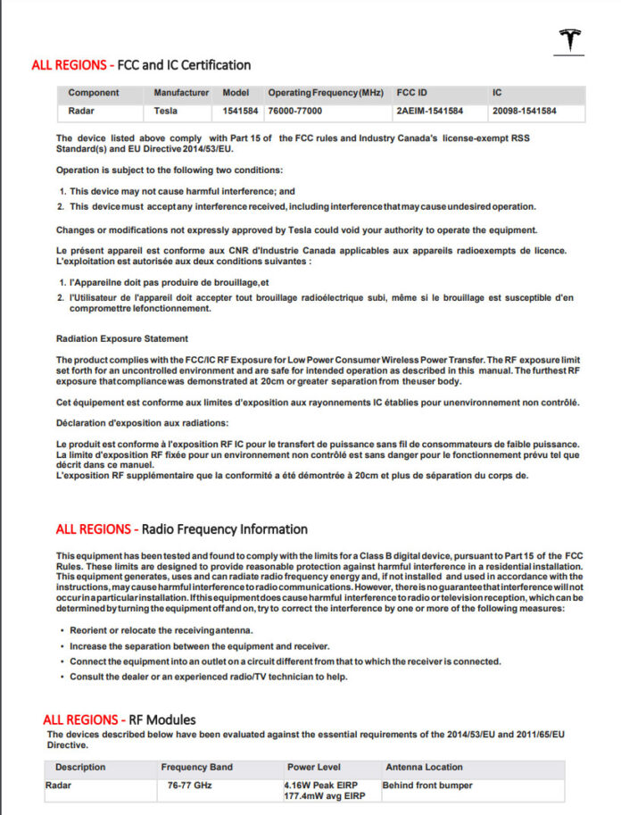 Tesla teardown confirms the presence of the new radar in HW4-equipped ...