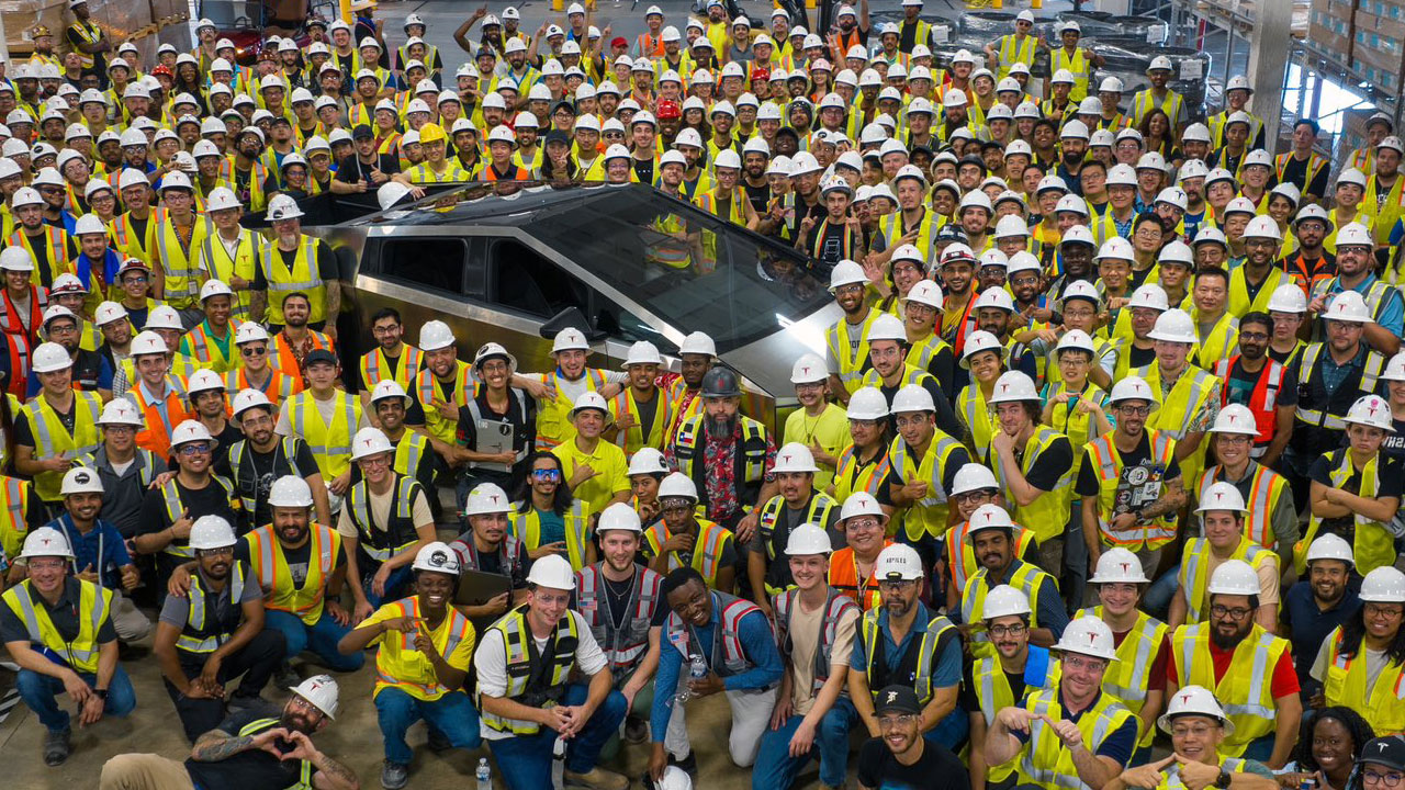 Tesla (TSLA) rolls the first production Cybertruck off the assembly ...