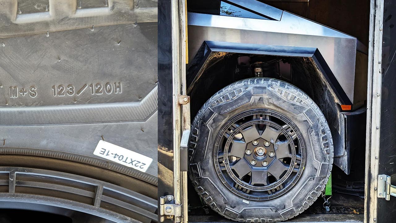 Tesla Cybertruck's new wheel design and tire size revealed in the ...