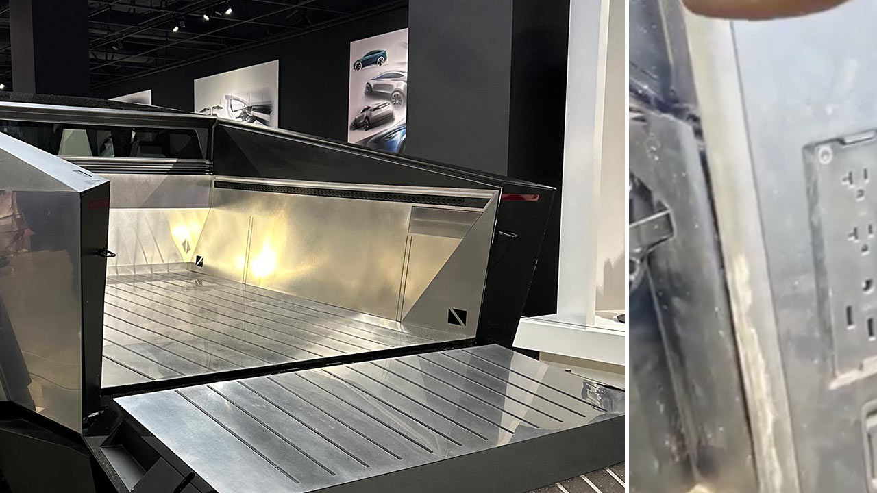 Leaked photo of the Tesla Cybertruck bed reveals 3 power outlets of 120 ...