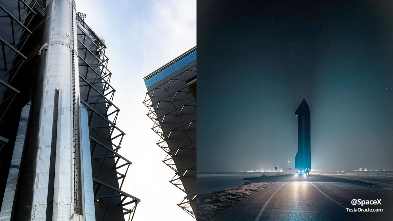 Starship 28 stacked on Booster 10 for the first time in preparation for ...