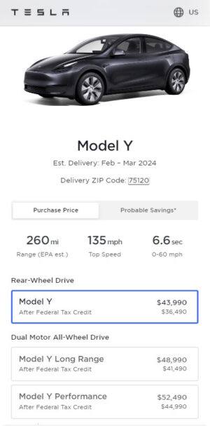 Tesla Model Y and Model X get a direct price discount of $7,500 federal ...