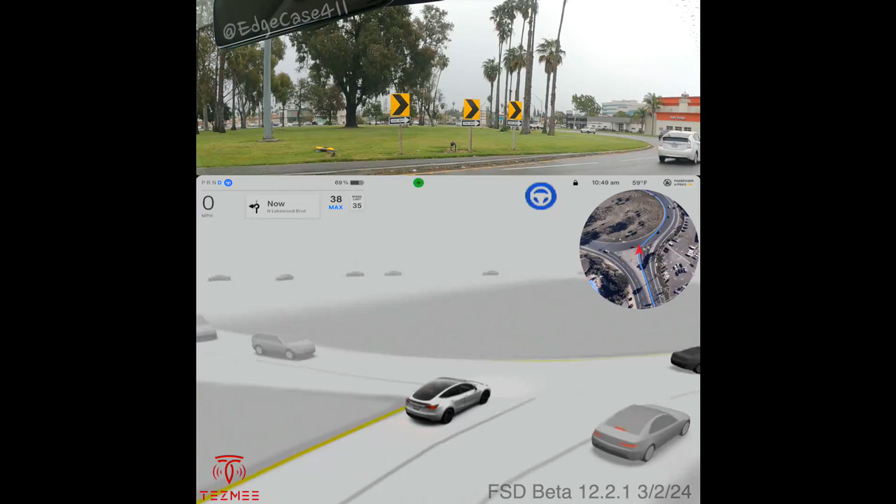 Tesla FSD Beta 12.2.1 boasts compelling roundabout driving performance ...