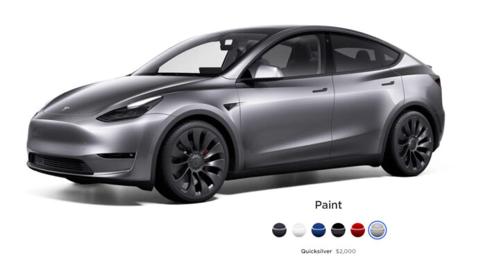Tesla adds Quicksilver color to Model Y in the US, base RWD gets a ...