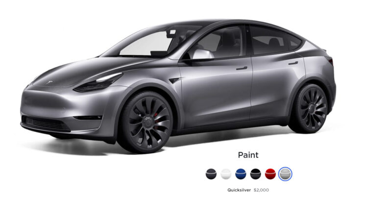 Tesla adds Quicksilver color to Model Y in the US, base RWD gets a ...