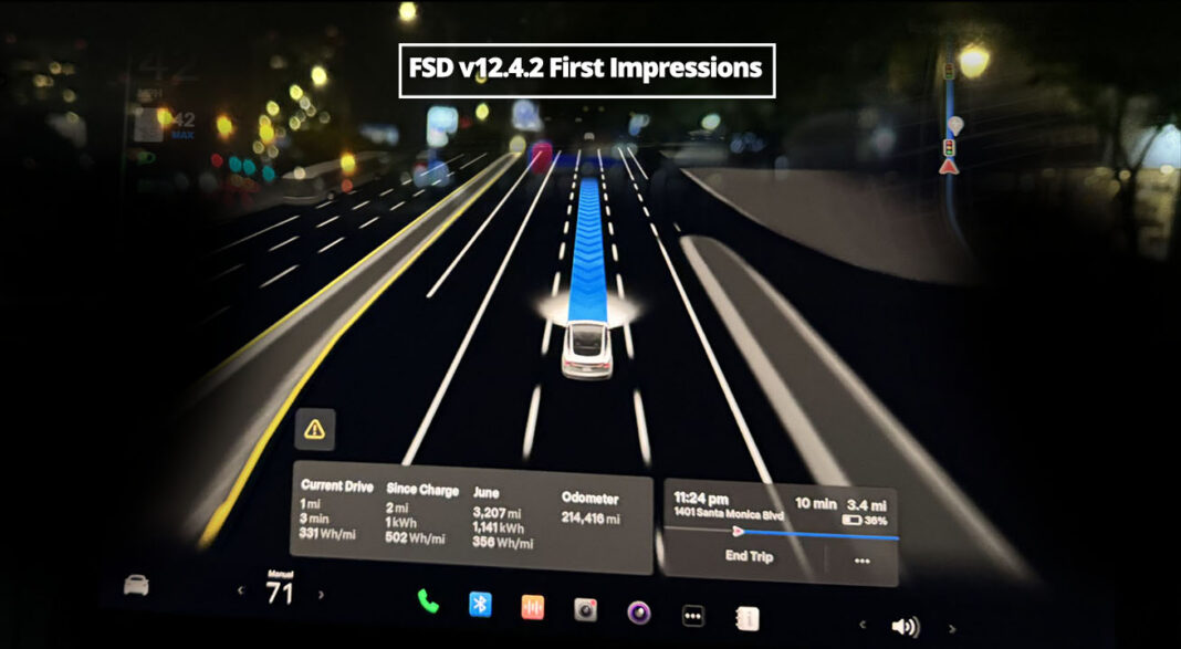 FSD v12.4.2 receives first impression reviews from non-employee Tesla ...