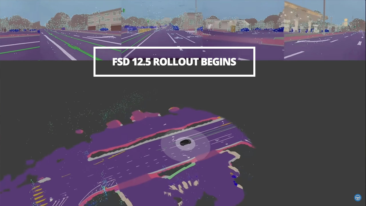 Tesla begins the rollout of FSD v12.5 to employees and select external ...