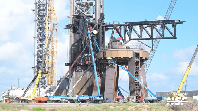 SpaceX upgrades Starship launch tower Chopsticks to catch Flight 5 ...