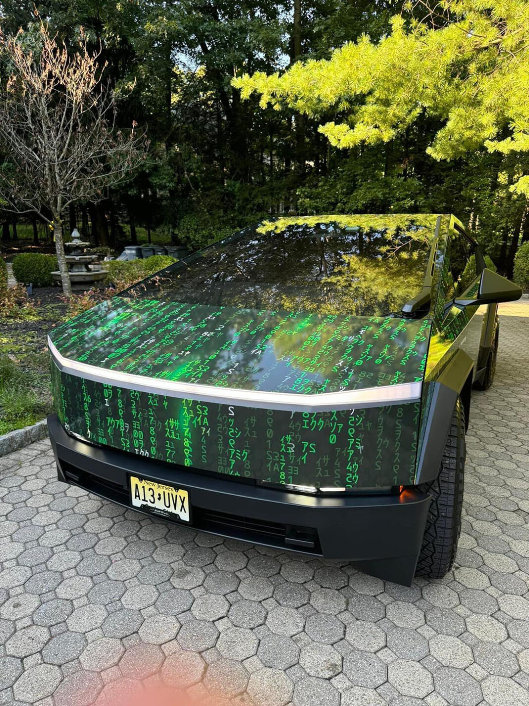 Just look at this awesome Cybertruck wrapped in Matrix code, owner ...