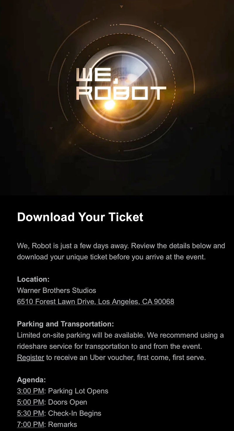 Watch the live stream of Tesla Robotaxi unveiling "We, Robot" (live ...