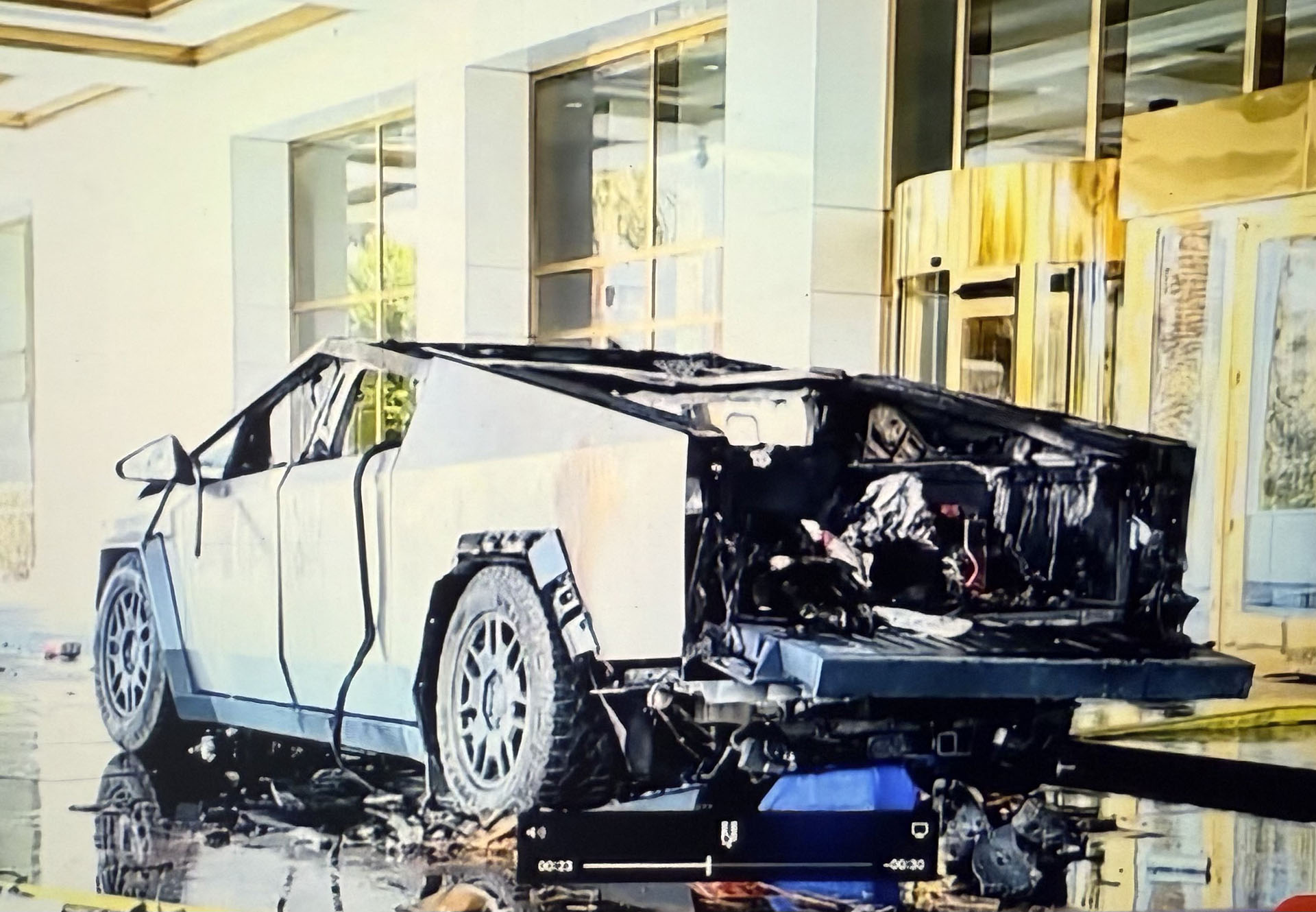 Cybertruck held the Trump Hotel blast impact so well, Elon Musk thinks ...