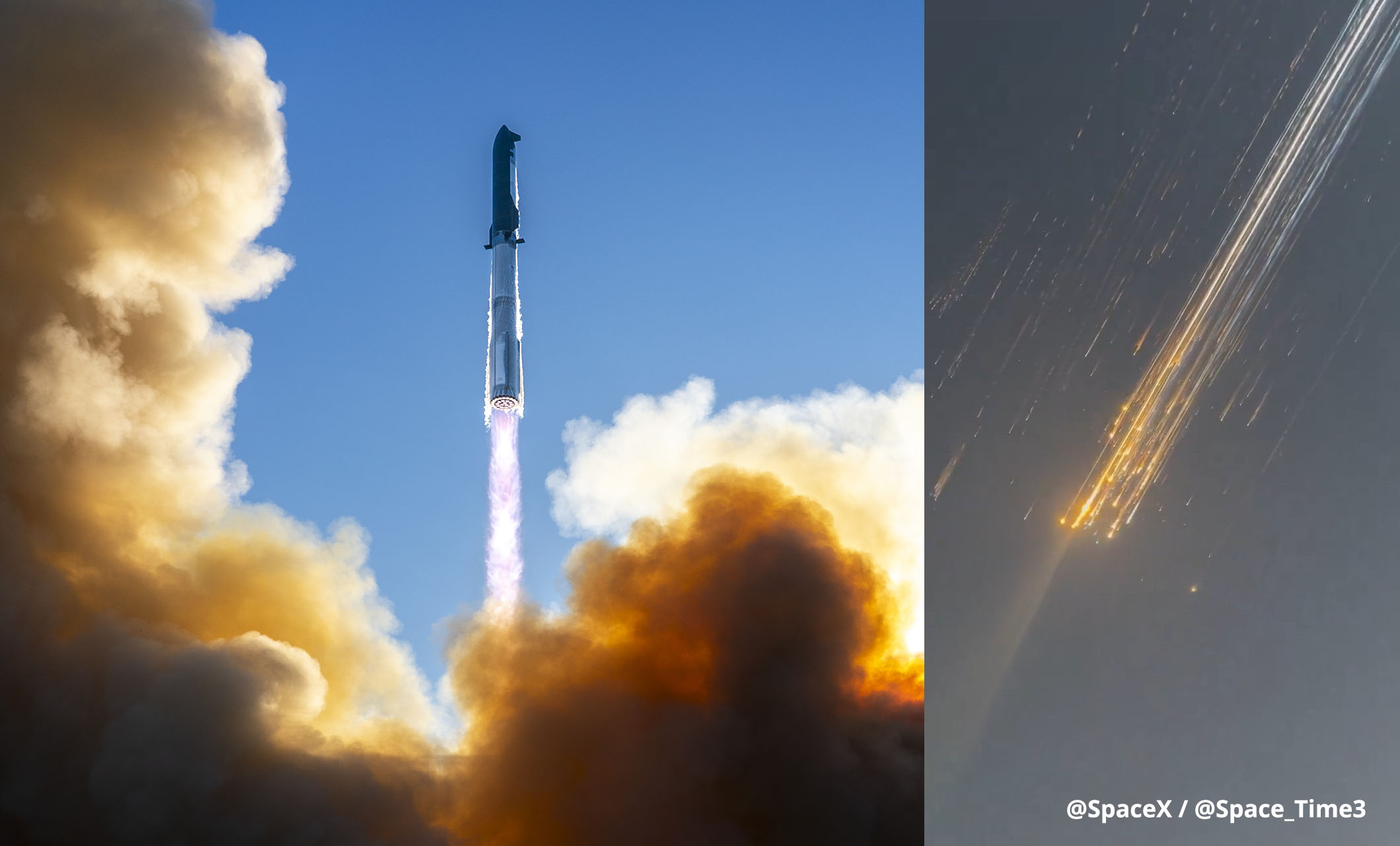 Flight 7 Starship looked like galactic stardust after the RUD (sighting ...