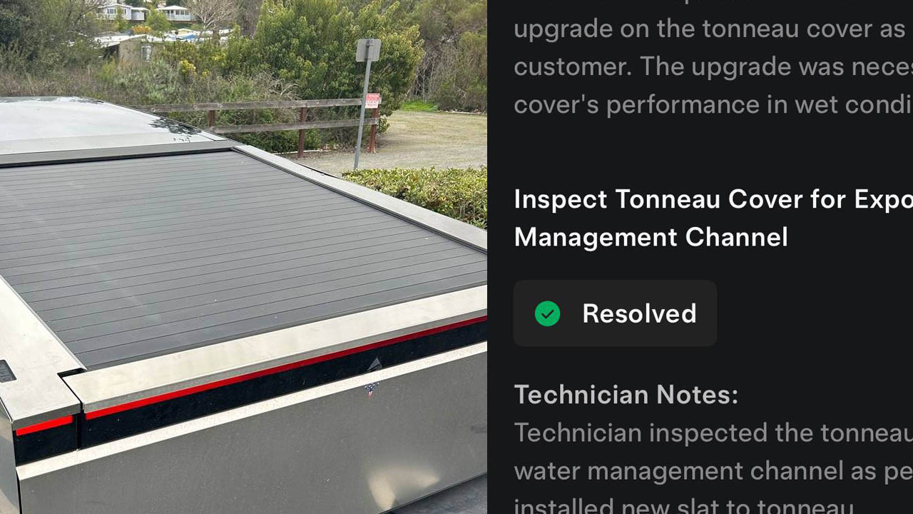 Get your Cybertruck tonneau cover fixed by Tesla as a free waterproof ...