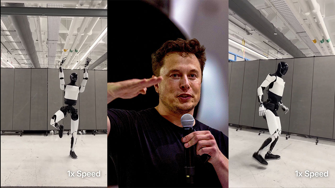 Elon Musk shows Optimus dance moves to President Trump and the Saudi ...