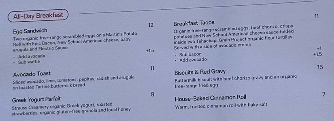 Here's the Tesla Diner menu with prices, you can pre-order food from ...