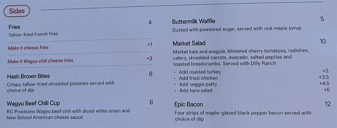 Here's the Tesla Diner menu with prices, you can pre-order food from ...