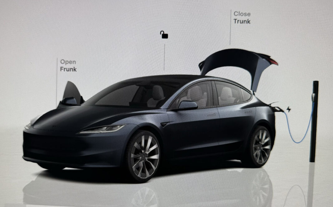 Tesla update 2025.38 UI displays the type of charger connected to the ...