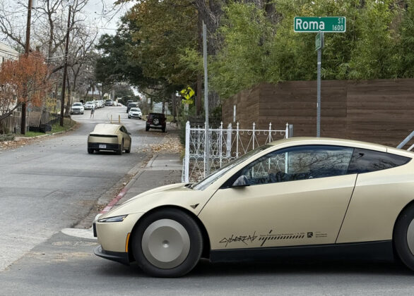 Tesla Cybercab robotaxi prototypes spotted with steering wheels and ...