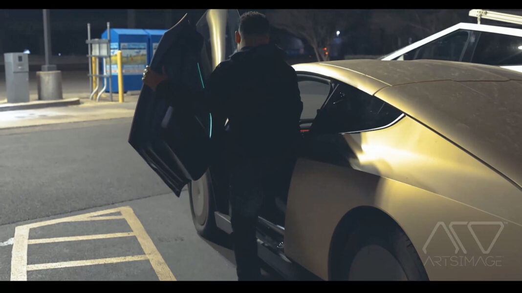 Tesla Cybercab butterfly door function spotted in the wild (video ...