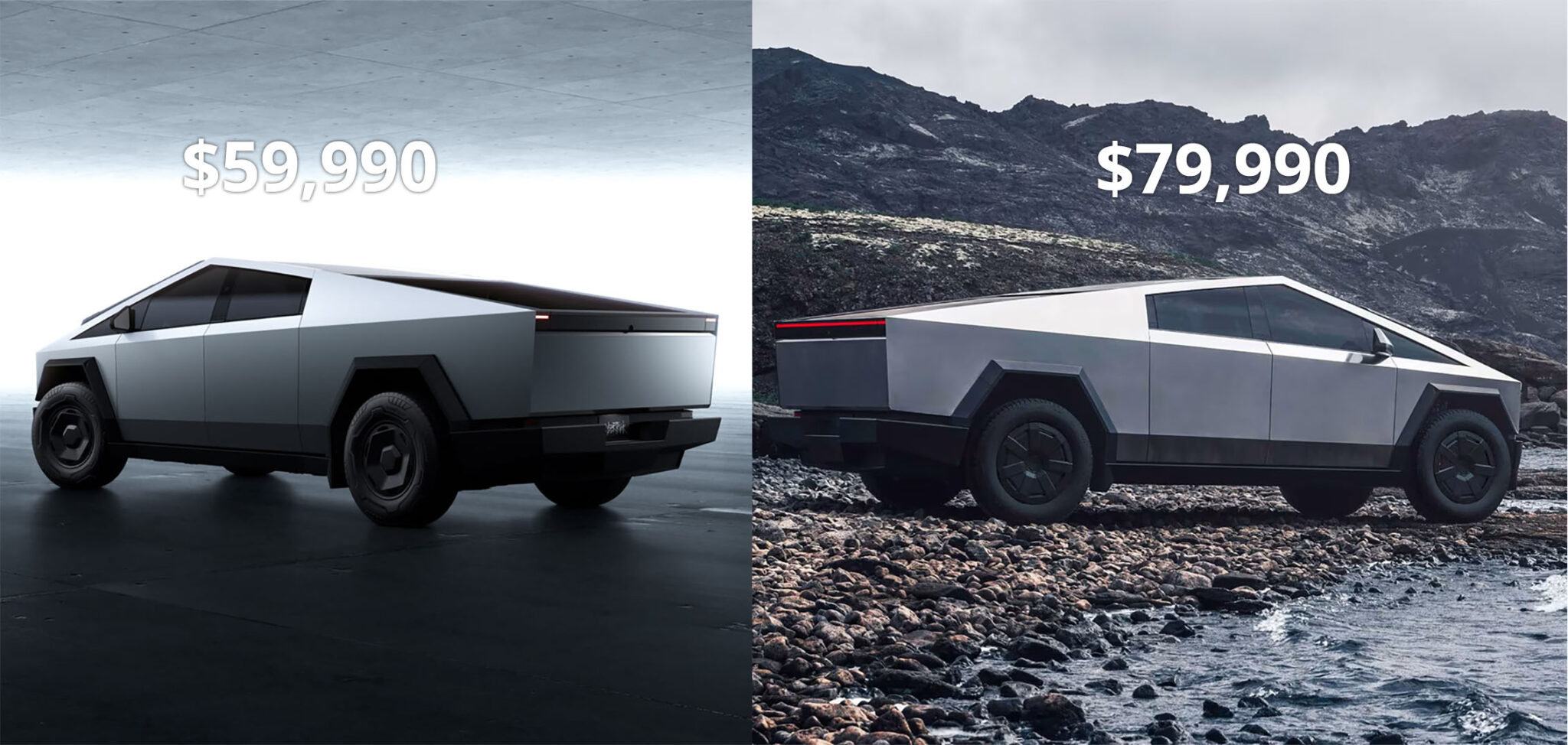 Tesla Cybertruck AWD Standard vs Premium: exterior, interior, specs ...